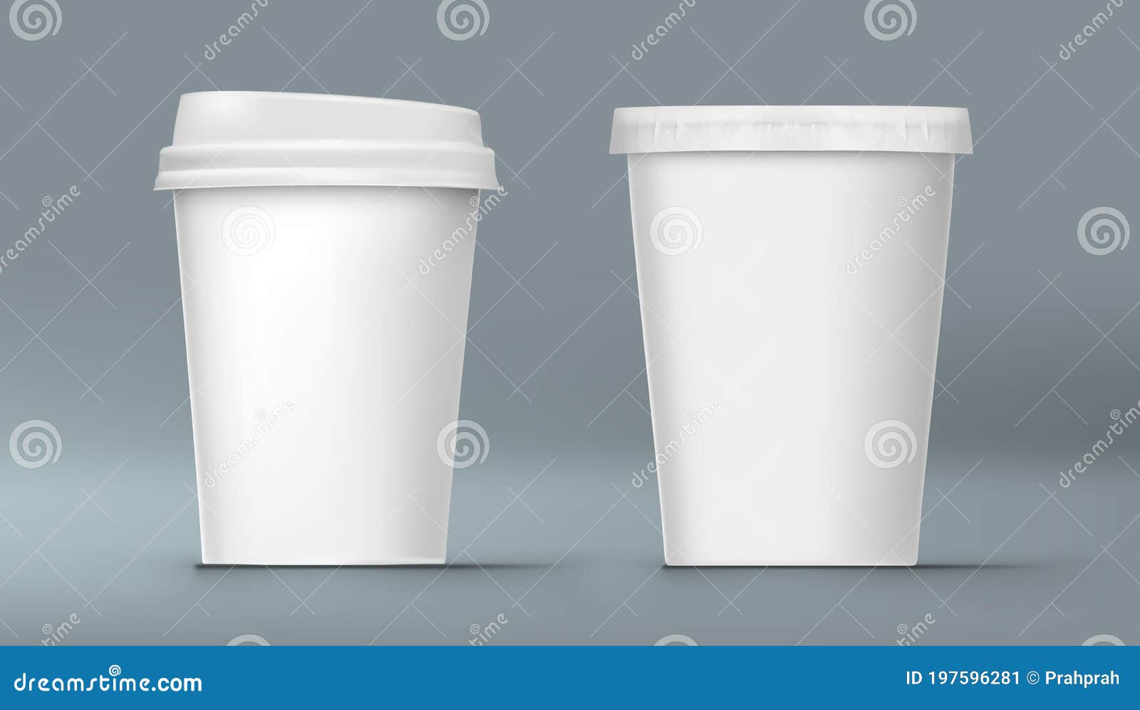 Two White Empty Blank Plastic Cola Cup Stock Illustration ...