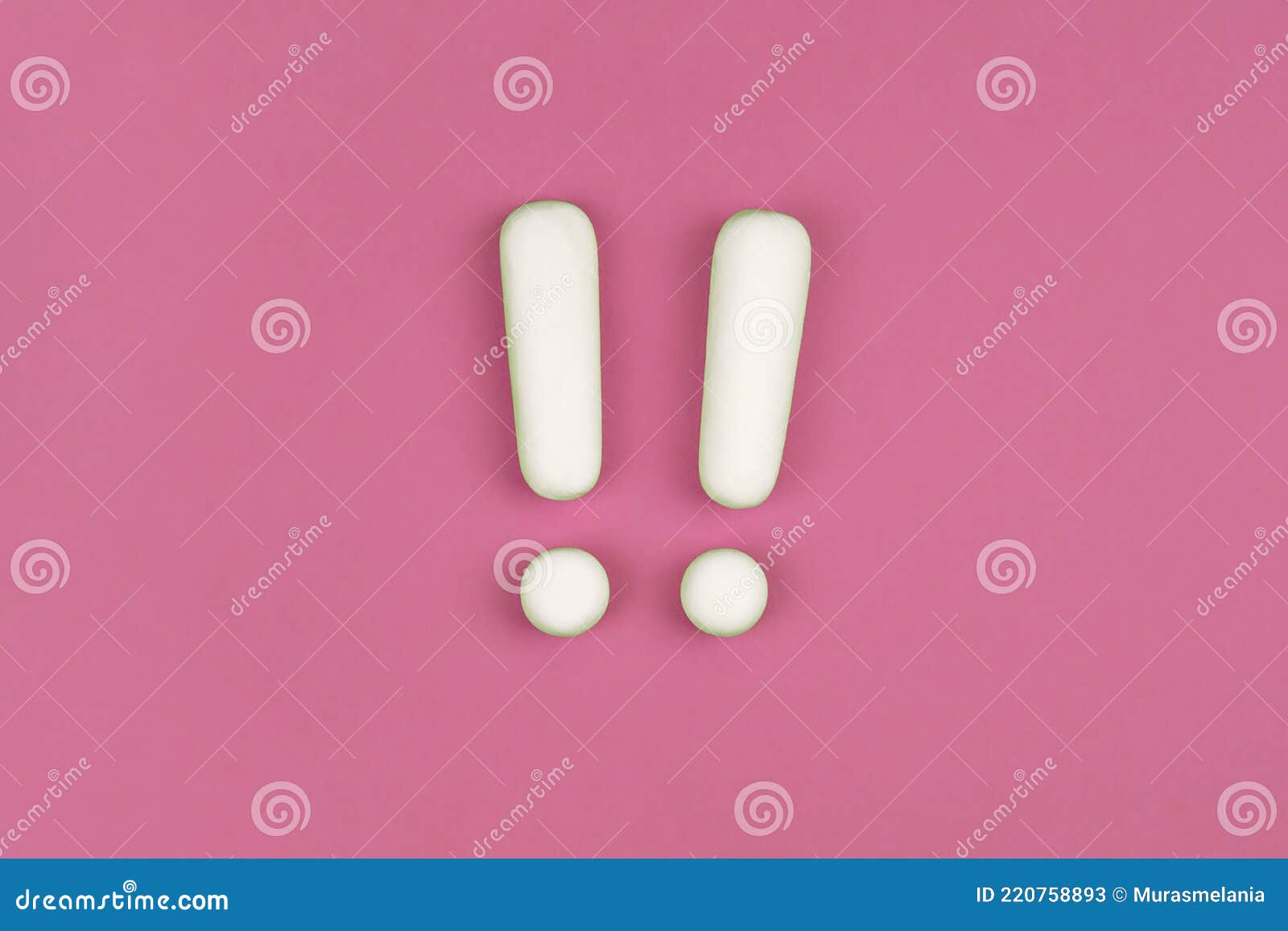 Vivid Exclamation Mark On Blue Background. Warning, Keep Attention ...