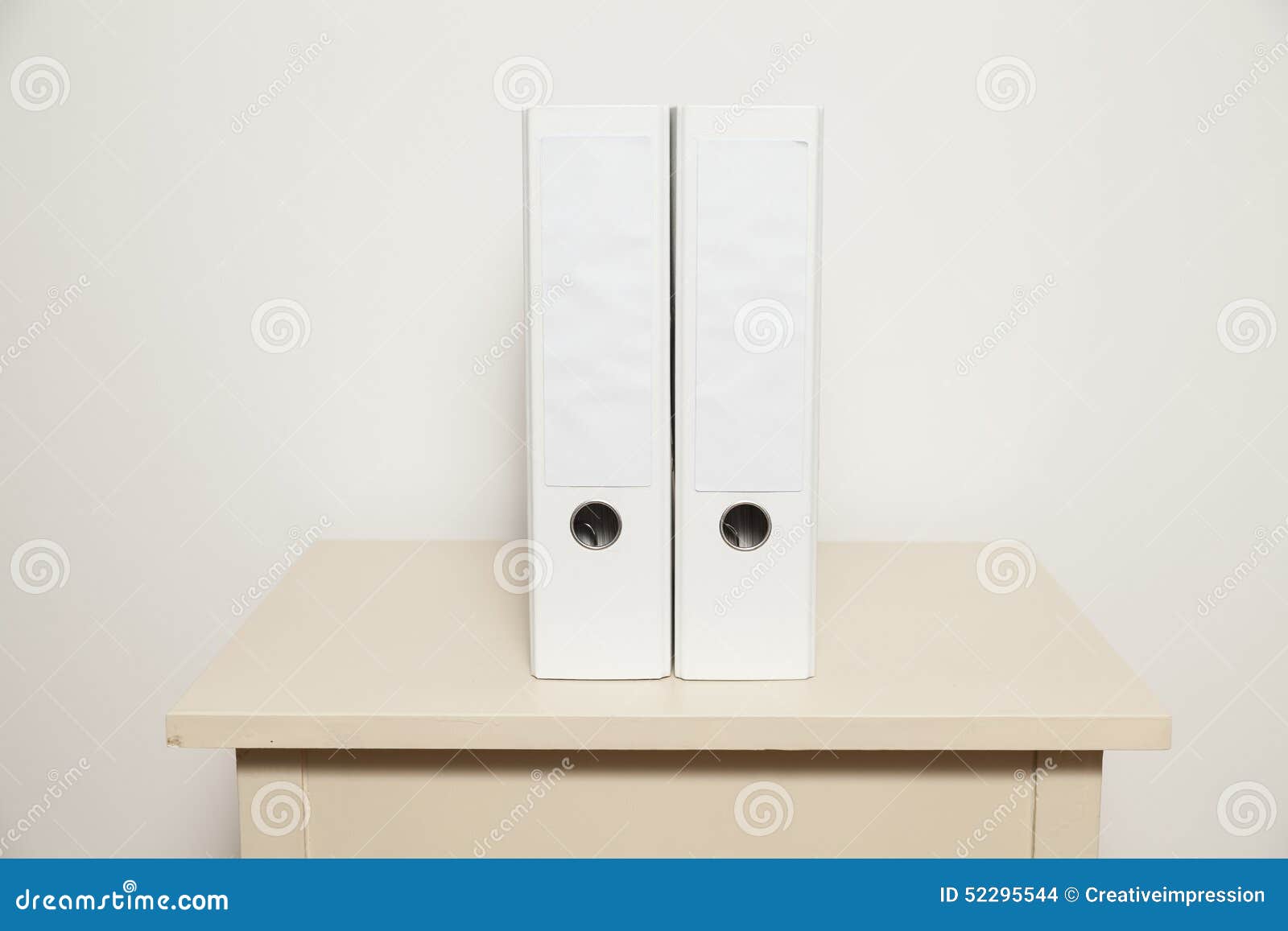 Two white folders stock photo. Image of organise, folders - 52295544