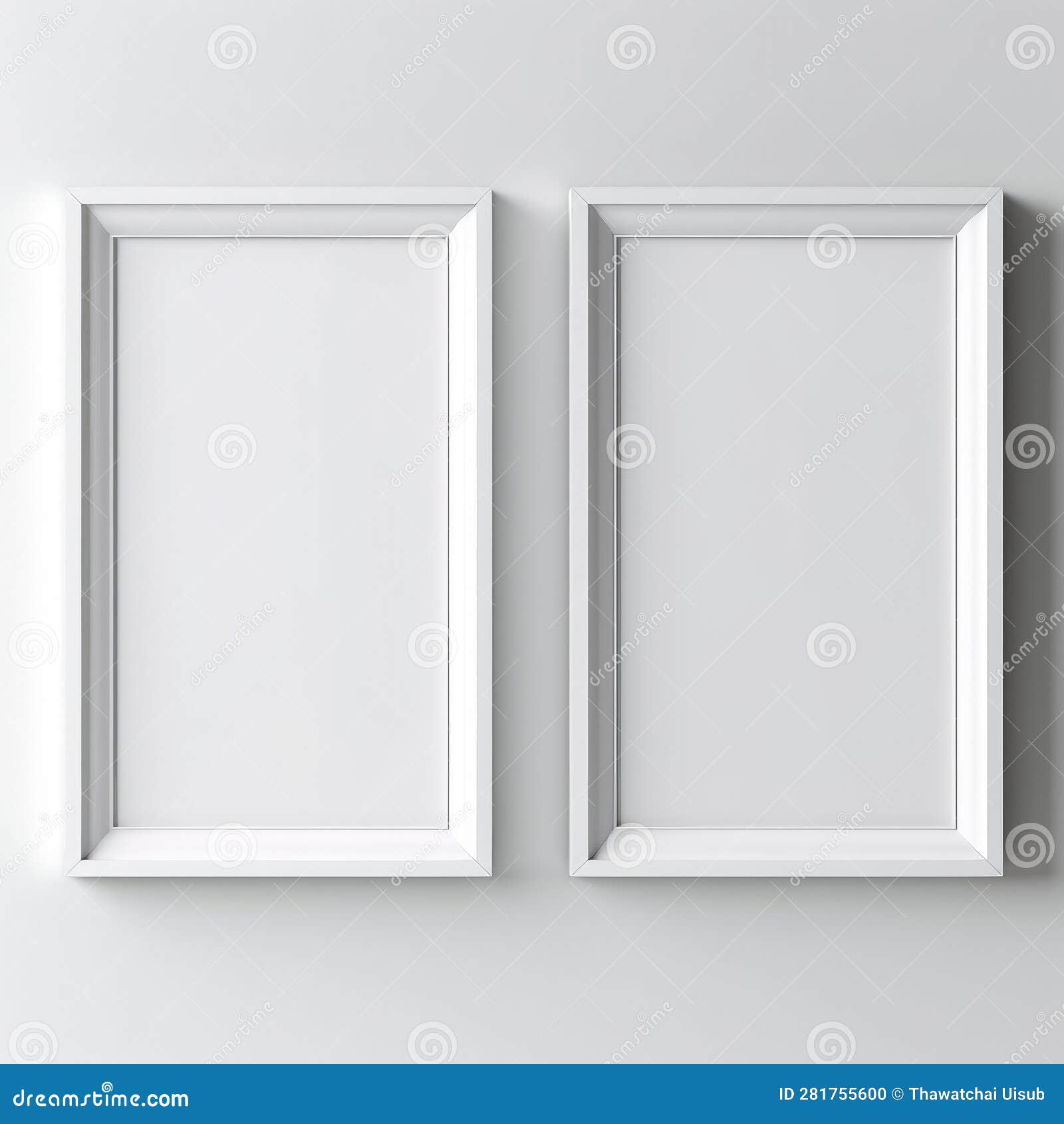 Two White Frames Vertical White Wall Mounted for a Variety of ...