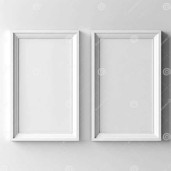 Two White Frames Vertical White Wall Mounted for a Variety of ...