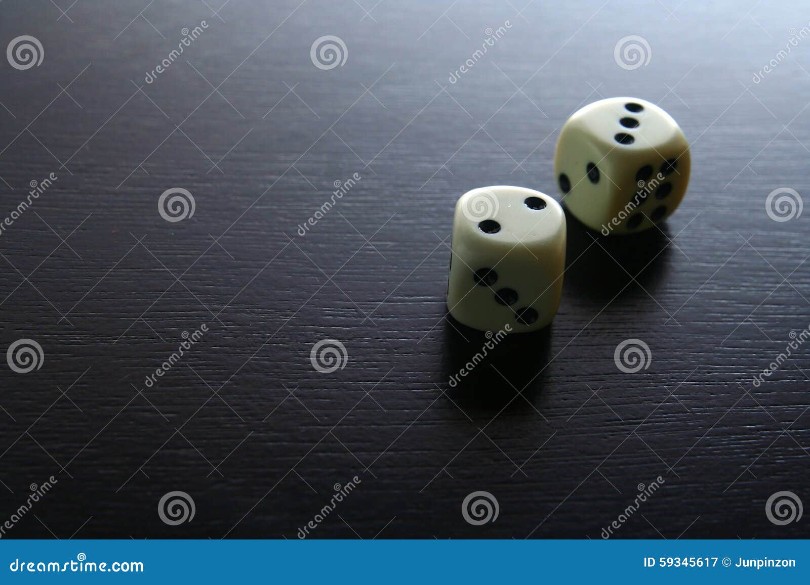 Two white game dice stock image. Image of game, numbers - 59345617