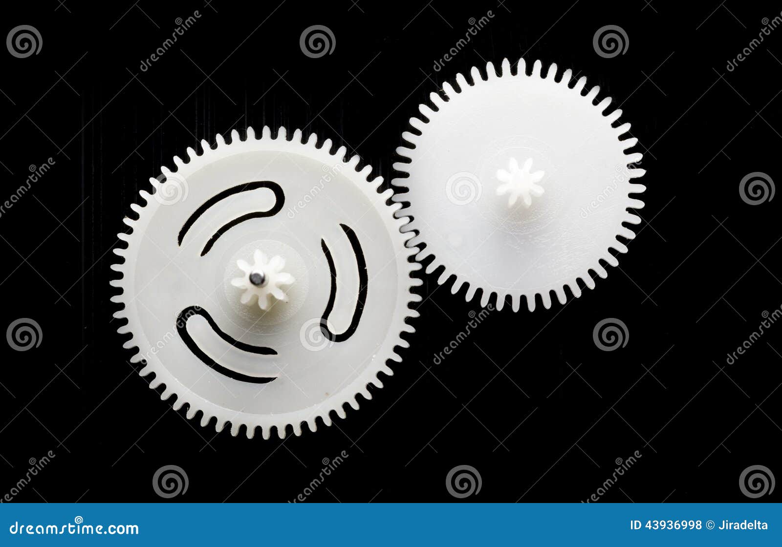 Two White Gears stock photo. Image of black, machine - 43936998
