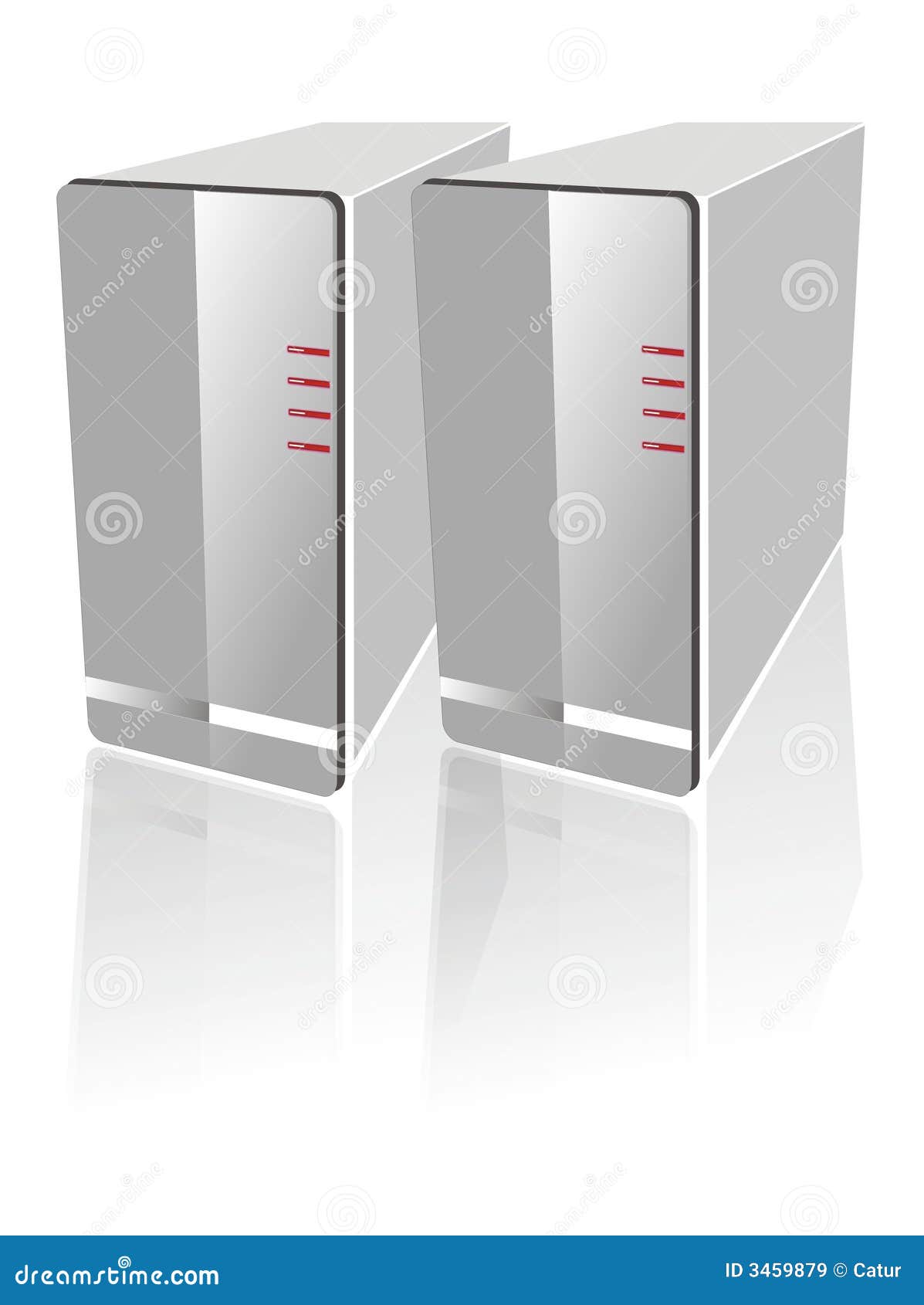 Two White isolated server stock vector. Illustration of computer - 3459879