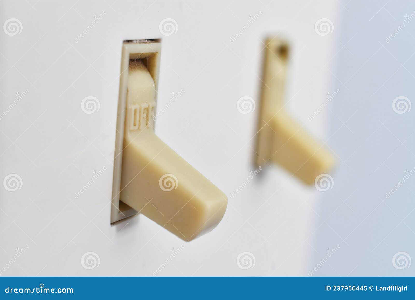 Two White Light Switches in the Off Possition Stock Image - Image of ...