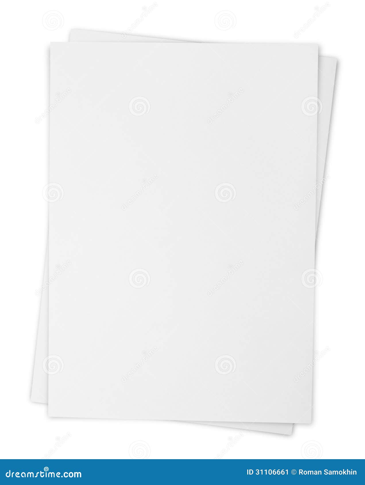 Two white paper sheets stock illustration. Illustration of pattern ...