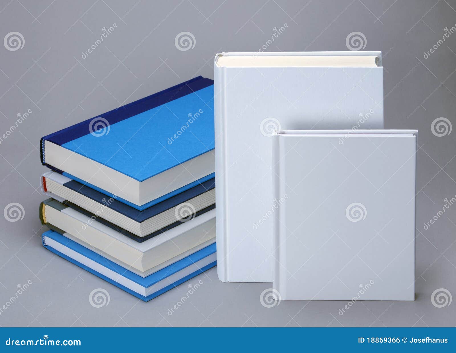 Two White Plain Books for Graphic Design Stock Photo - Image of modern ...