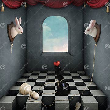 Two white rabbits stock illustration. Illustration of fantasy - 26432673