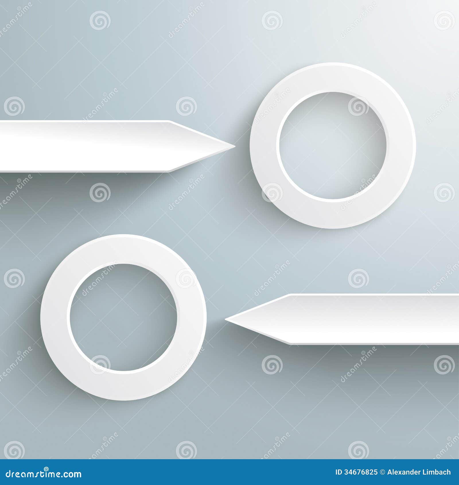 Two White Rings and Arrows stock vector. Illustration of colorful ...
