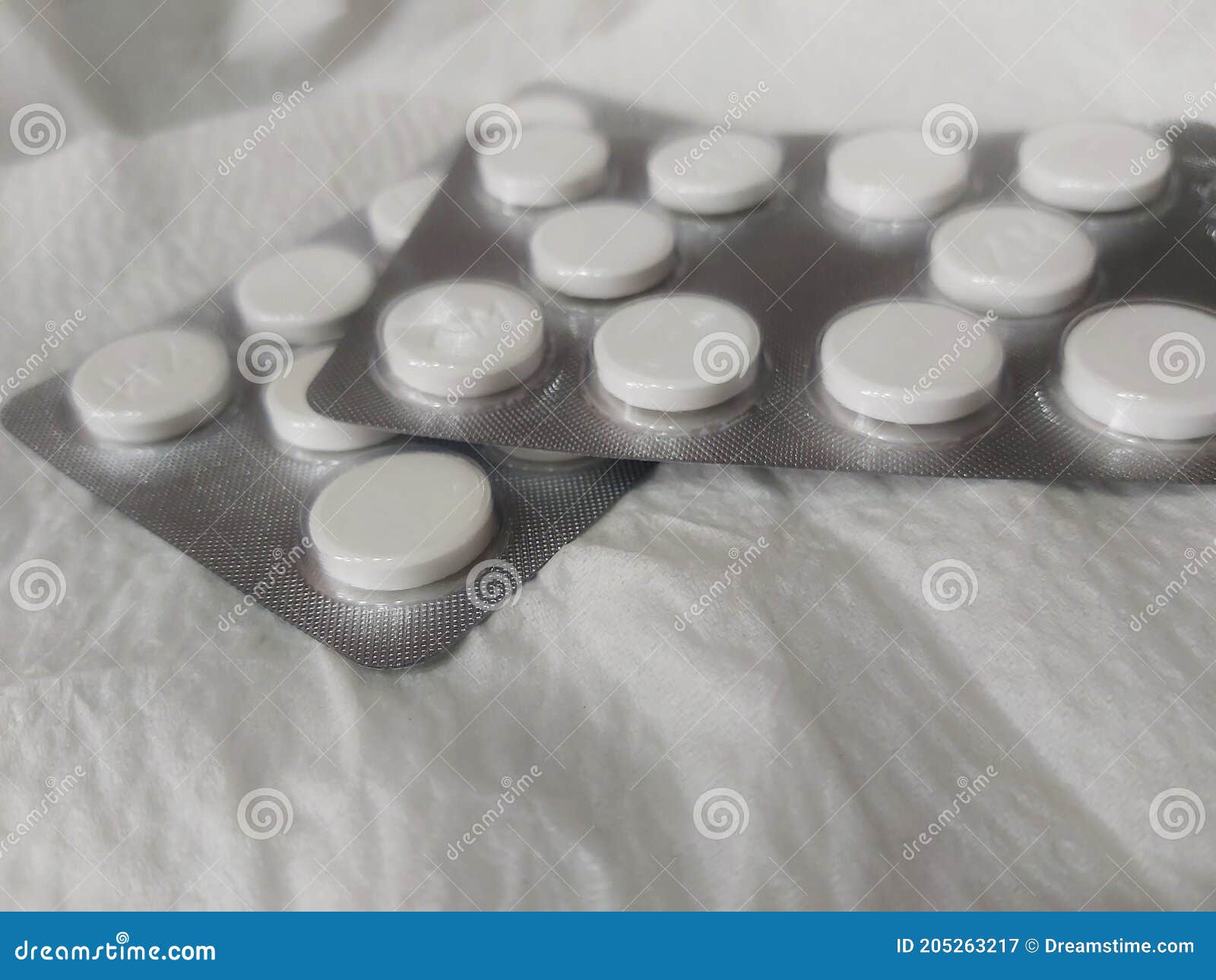 Two White Round Medicinal Tablets Stock Image - Image of white ...