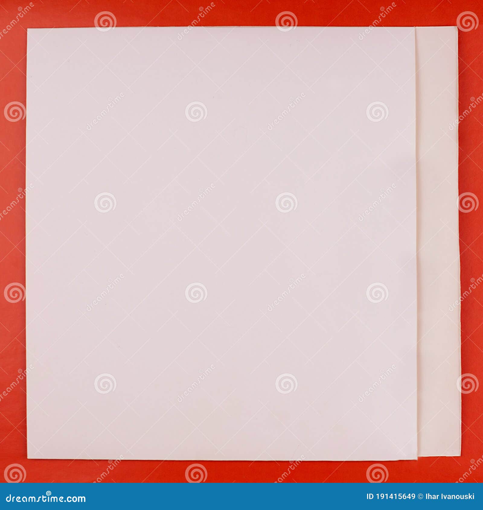 A White Sheet of Paper with a Red Border Stock Image - Image of ...