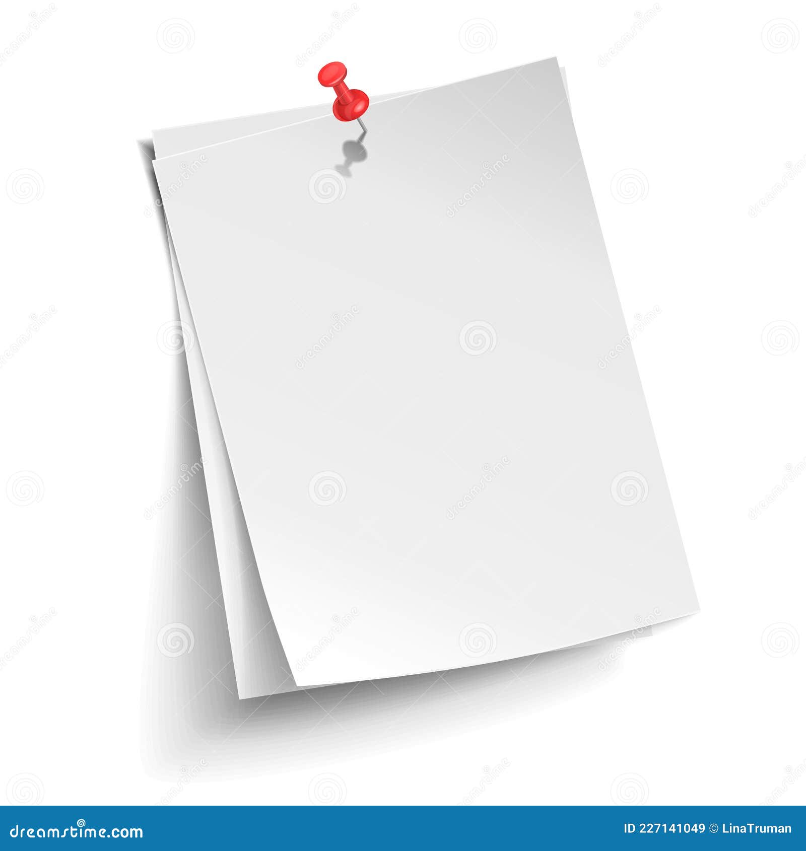 Push Pin Top View. Metallic Thumb Tack Cartoon Vector | CartoonDealer ...