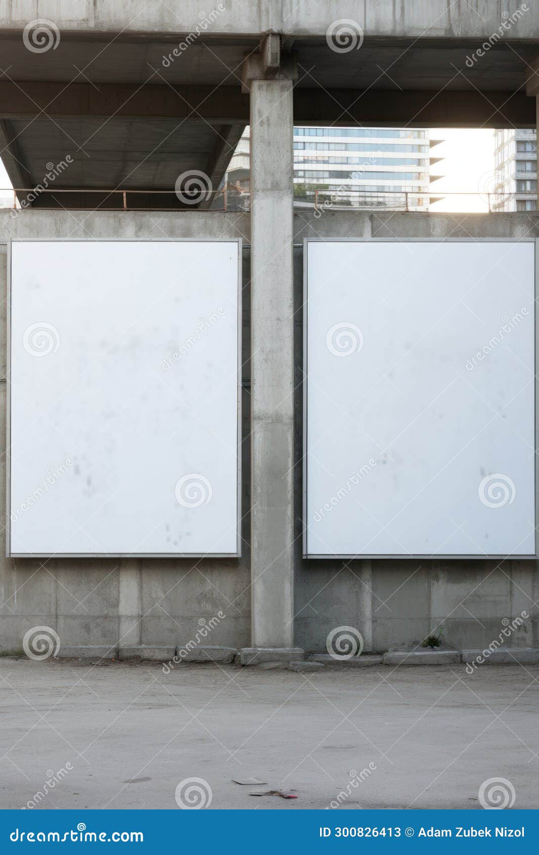 Two White Signs on a Concrete Wall Stock Illustration - Illustration of ...
