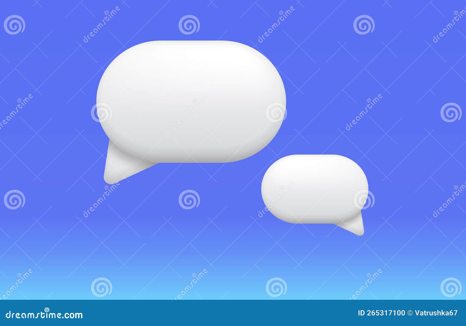 Two White Speech Bubbles Concept Isolated on Background Stock Vector ...