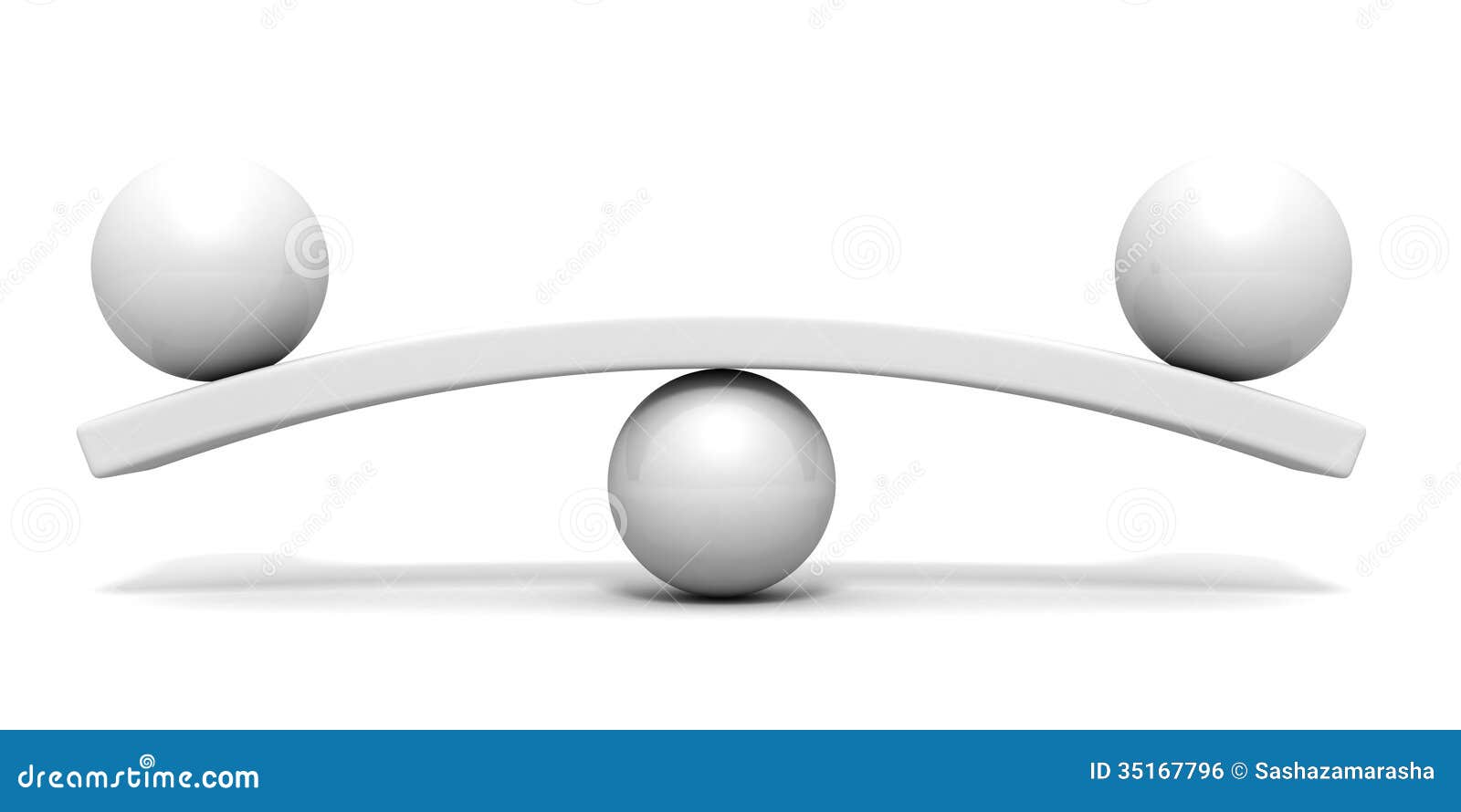 Two White Spheres Scale Balance Concept Stock Illustration ...