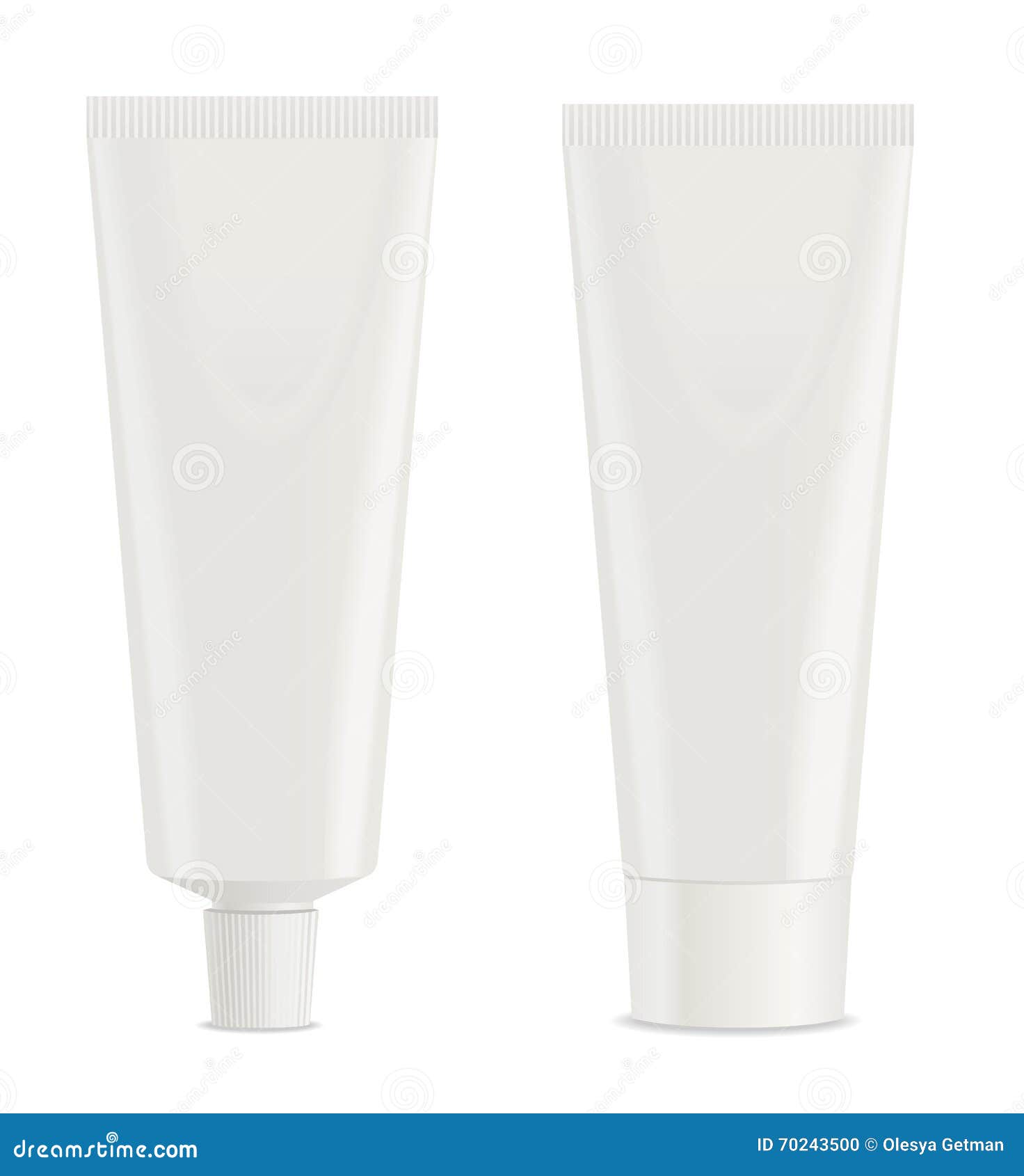 Two White Toothpaste Tube. Vector Stock Vector - Illustration of ...