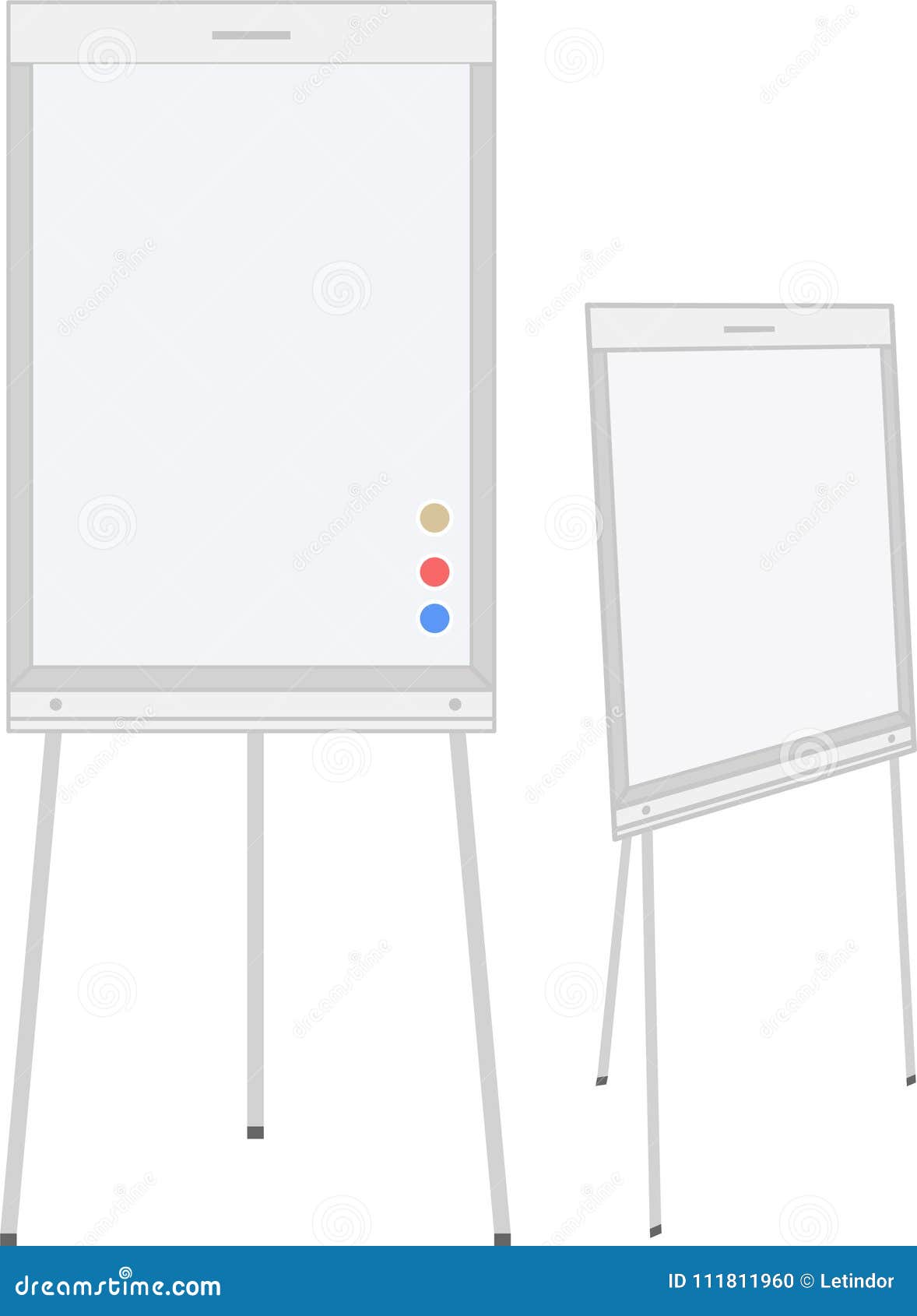 Two Whiteboards for Education and for Presentation Stock Vector ...