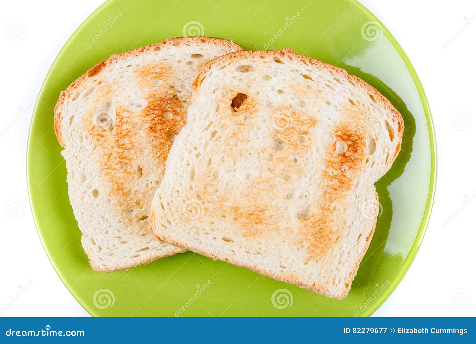 Two Whole Grain Slices of Bread Toasted Stock Image - Image of bread ...