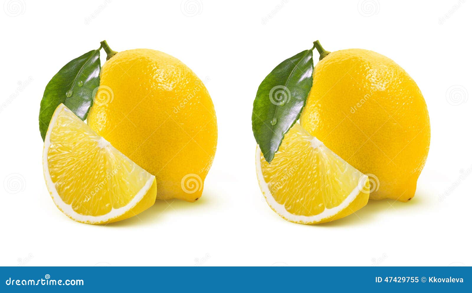 Two Whole Lemon Options Isolated on White Background Stock Image ...