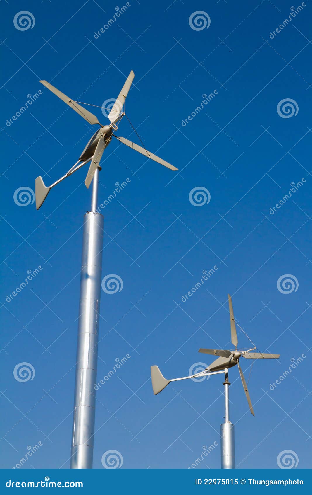 Two wind turbine stock image. Image of environmental - 22975015