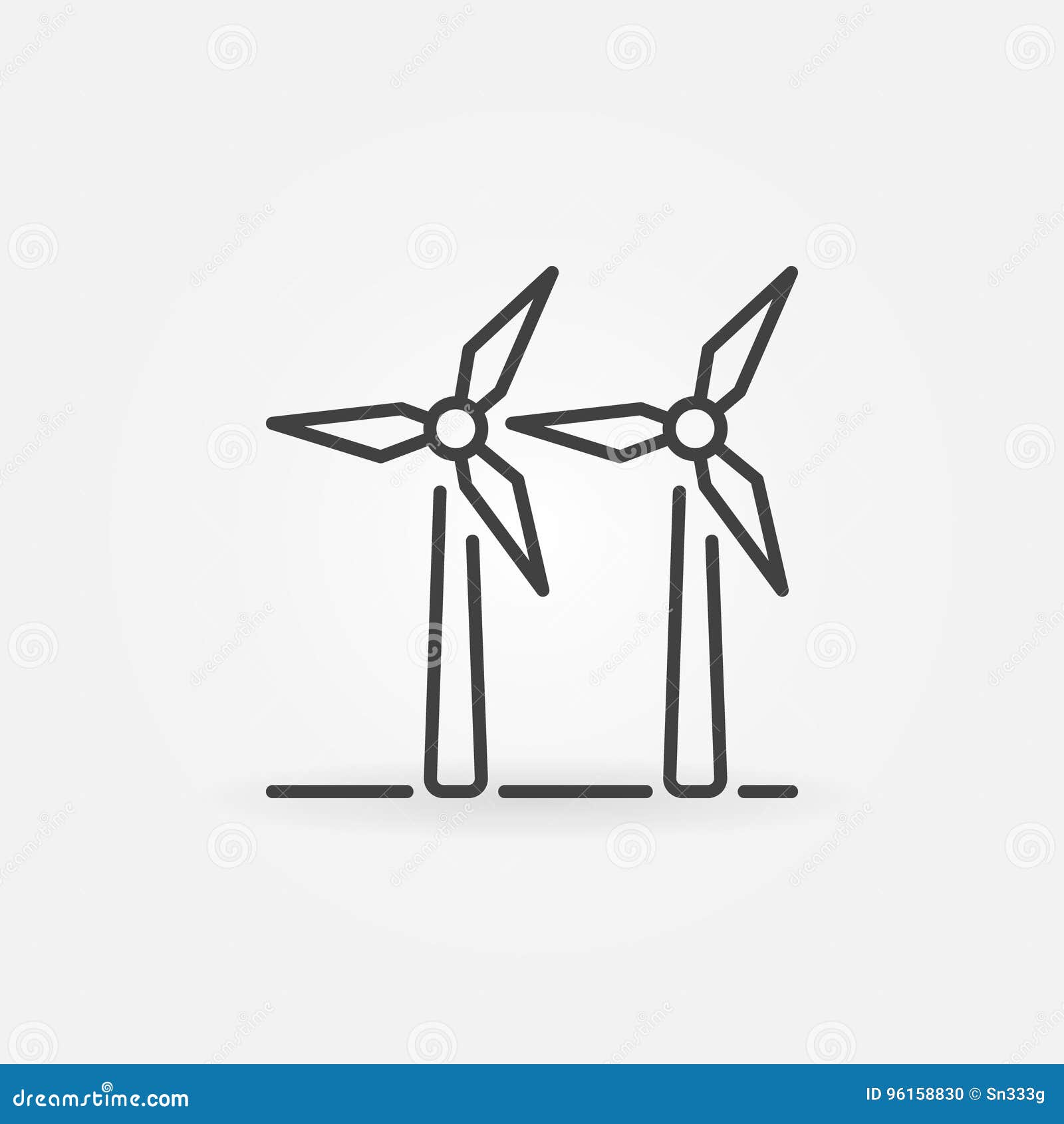 Wind Turbines On Low Poly Floating Island Cartoon Vector ...