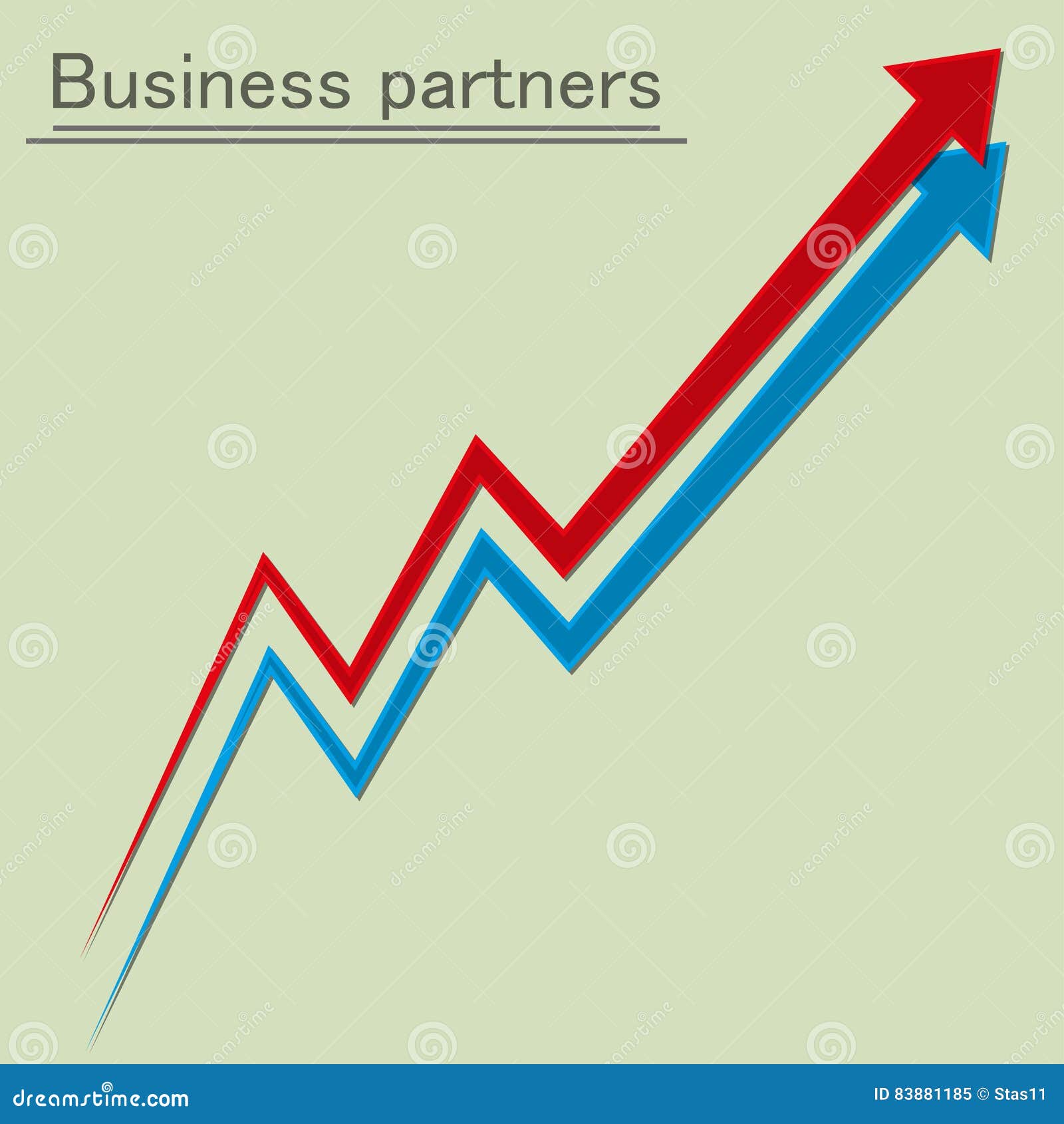 Two Winding Direction. Business Partners Stock Illustration ...
