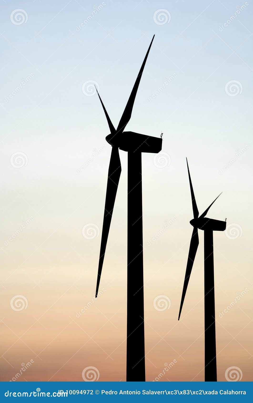 Two windmills stock photo. Image of generation, alternative - 10094972