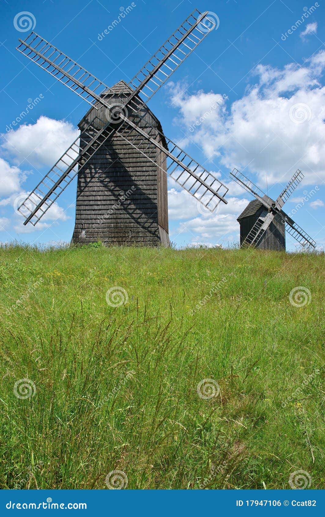 Two windmills stock photo. Image of garden, farm, beautiful - 17947106