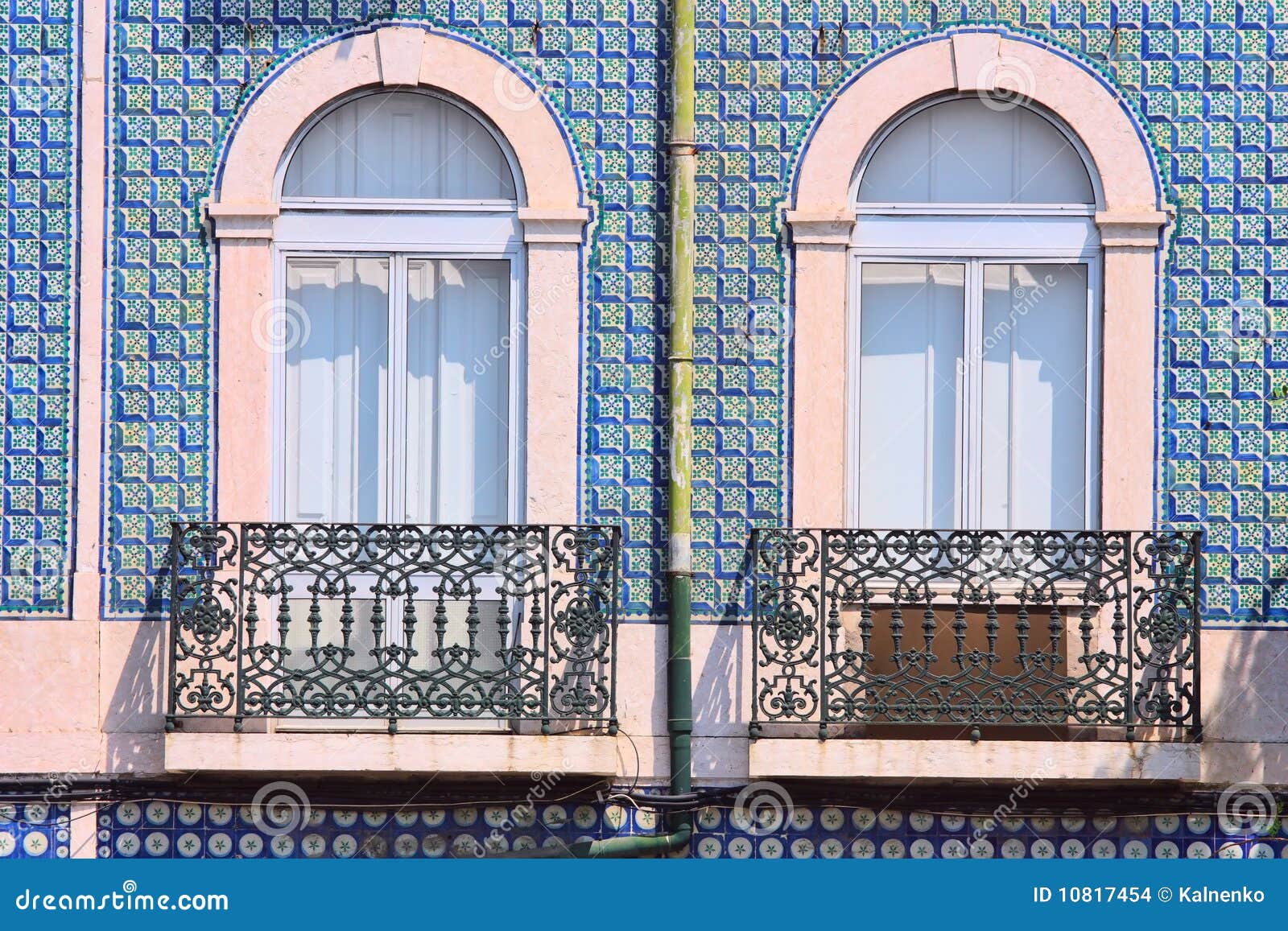 Two windows stock photo. Image of painted, plant, background - 10817454