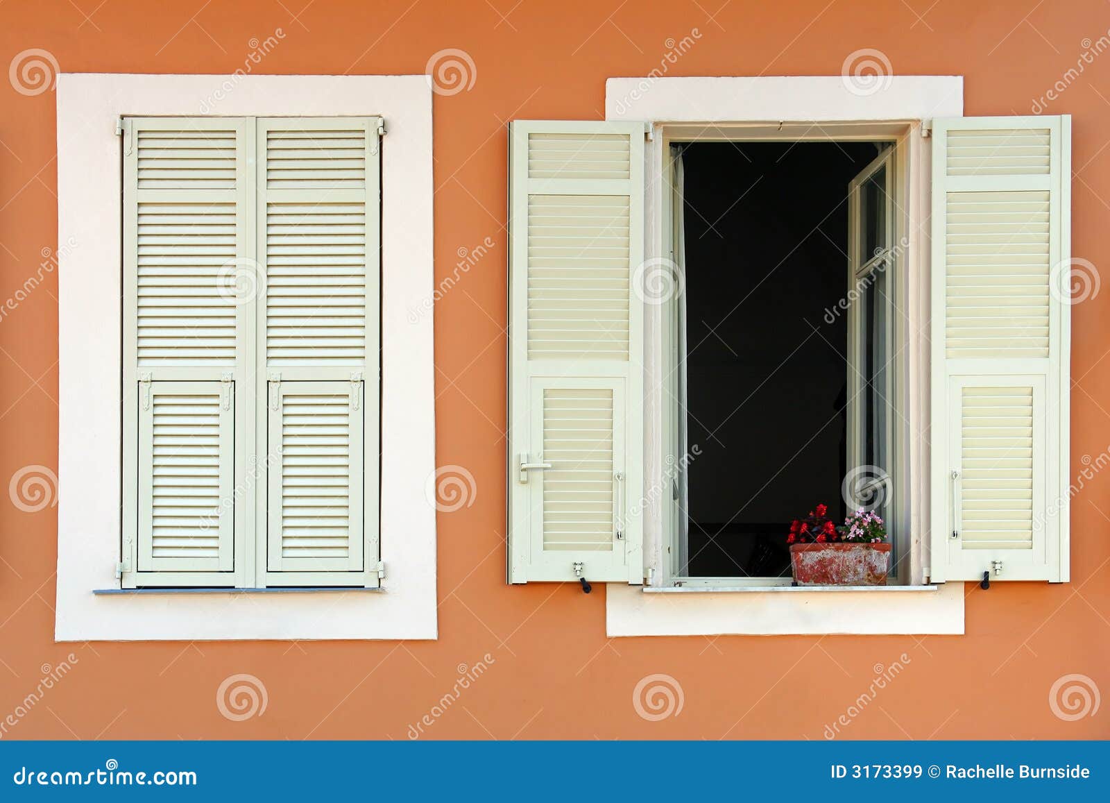 Two Windows stock image. Image of plaster, idyllic, adorable - 3173399