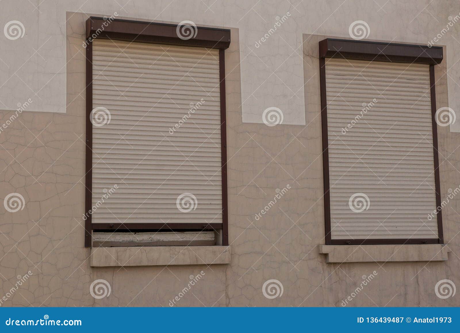 Windows Closed With Iron Shutters Royalty-Free Stock Image ...