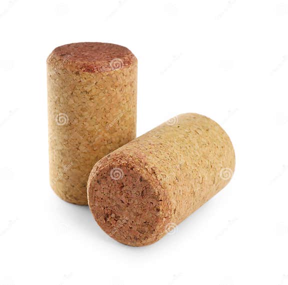 Two Wine Bottle Corks Isolated on White Stock Photo - Image of ...