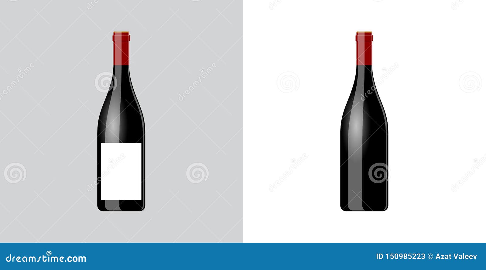 Two Wine Bottle on Different Background Stock Illustration ...