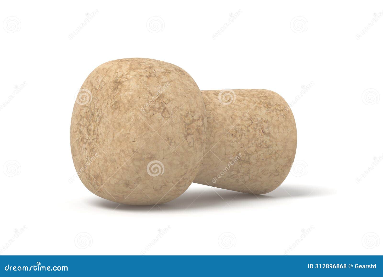 Two Wine Corks Side by Side on White Background Stock Illustration ...