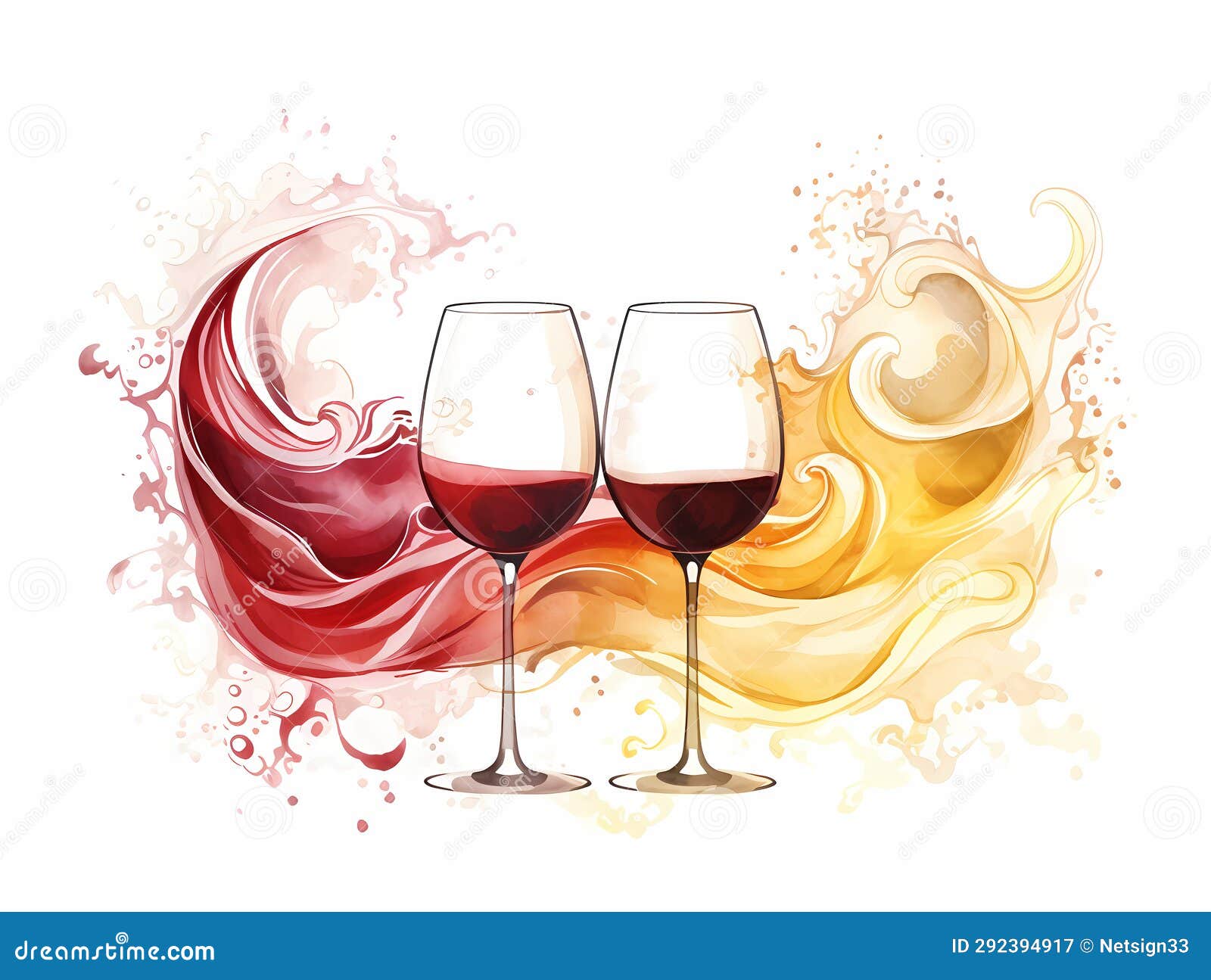 Two Wine Glasses with a Flame in the Background Stock Illustration ...