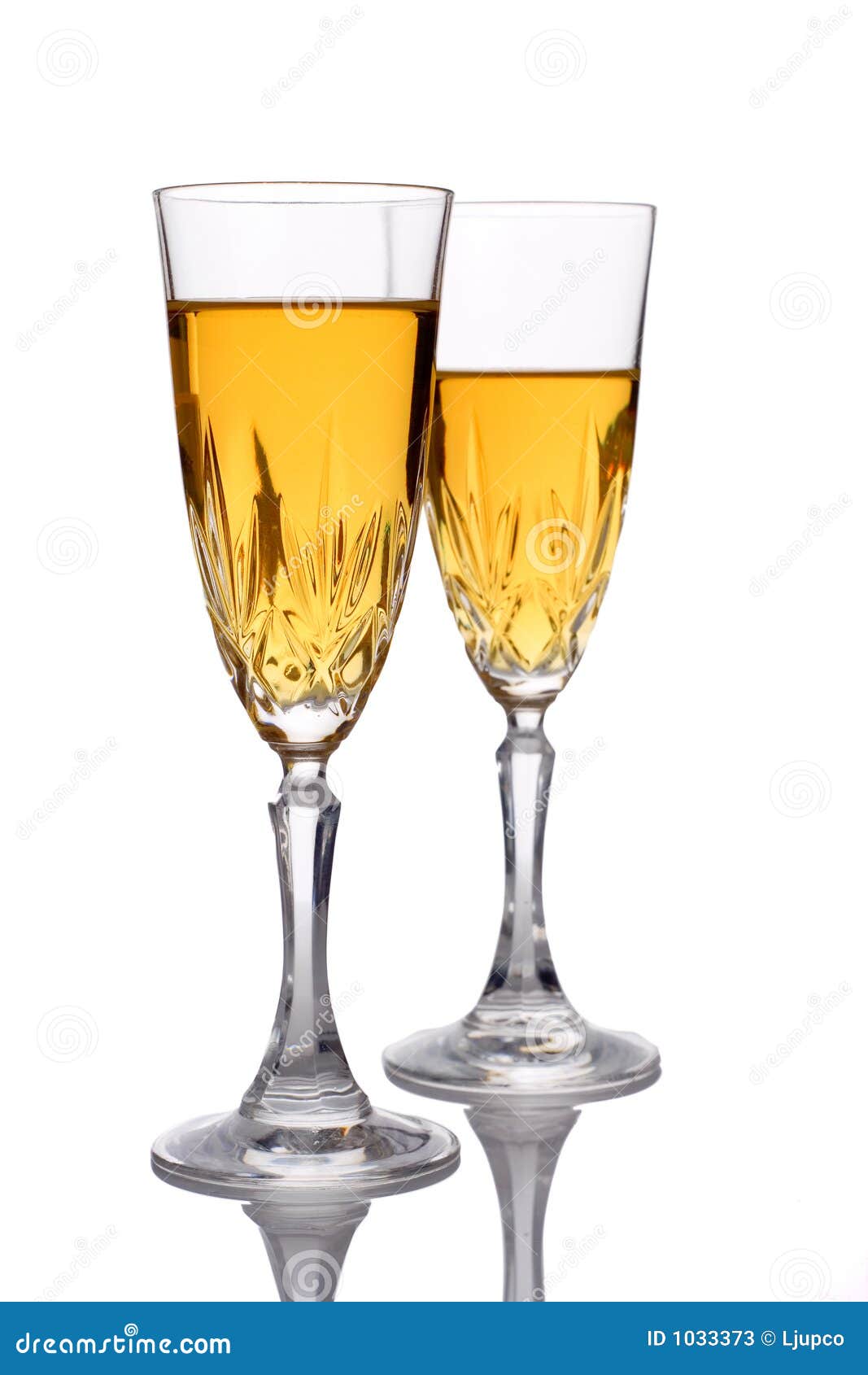 Two Wine Glasses Isolated Against White Background Stock Image - Image ...