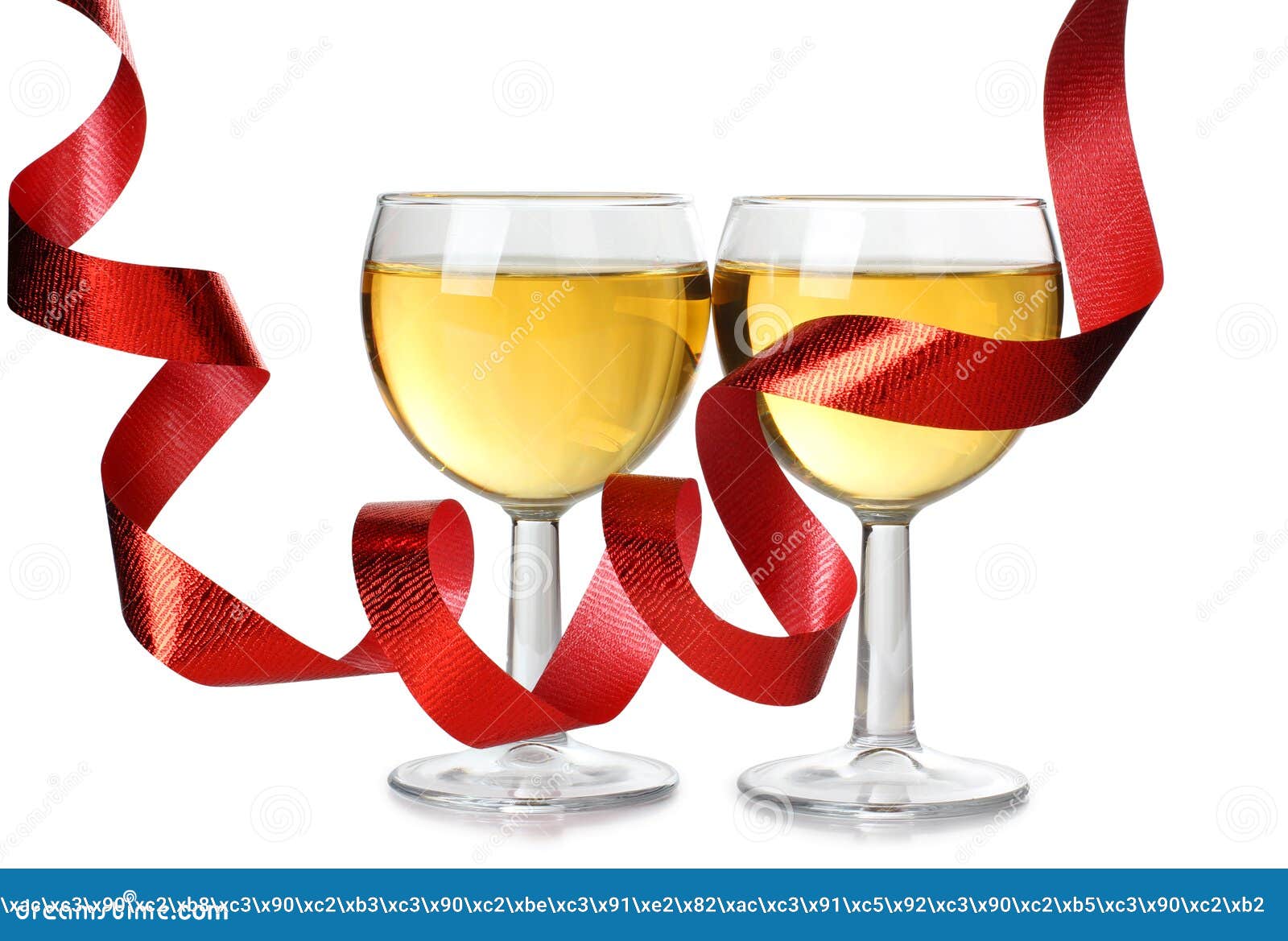 Two wine and red ribbons stock image. Image of sparkling - 22176171