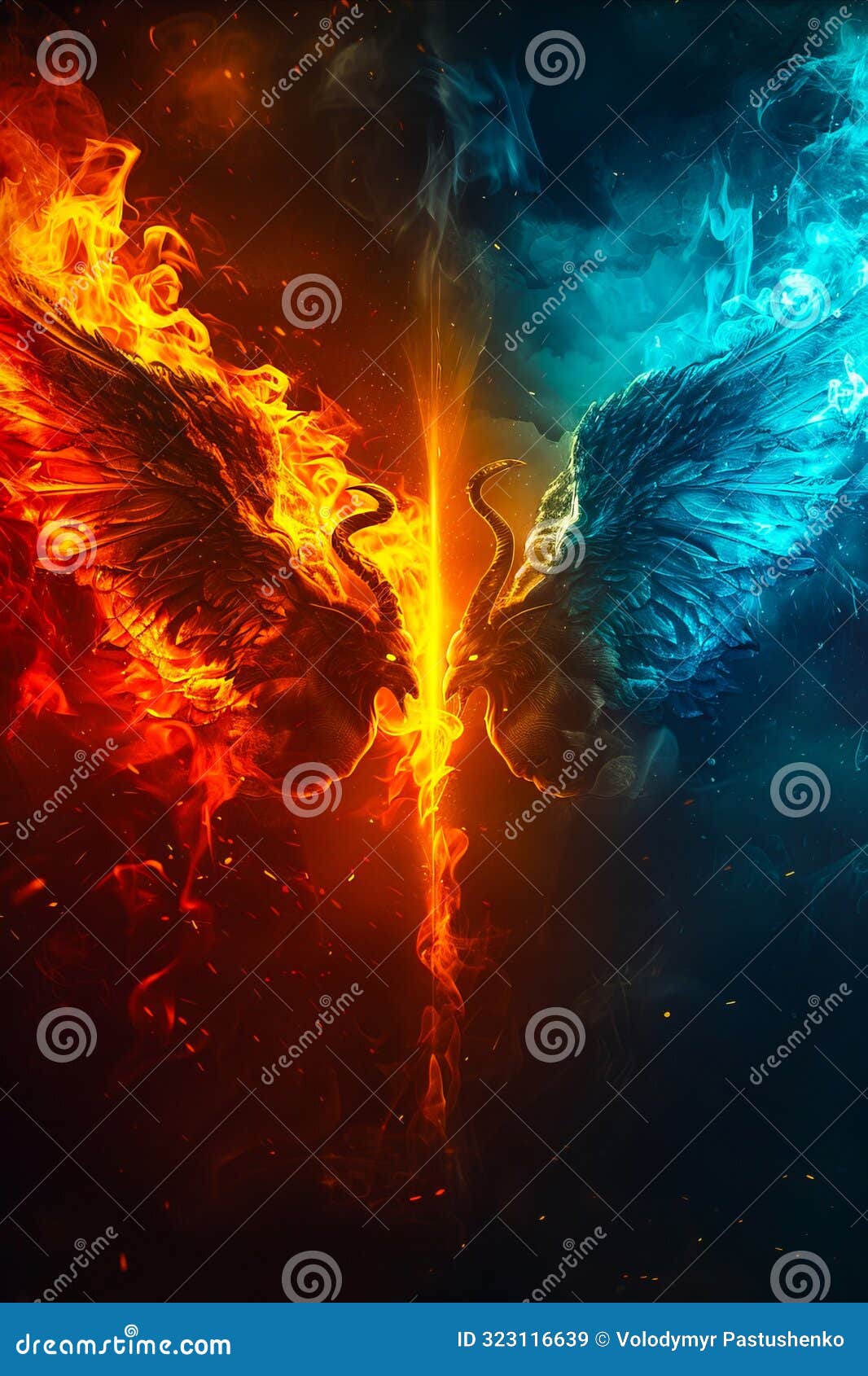 Two Wings with Fire and Flames Stock Image - Image of flame, wing ...