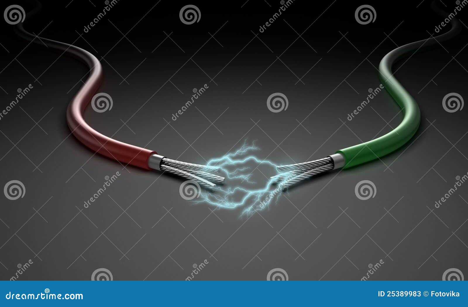 Spark Between Two Wires. Vector Illustration | CartoonDealer.com #69162907