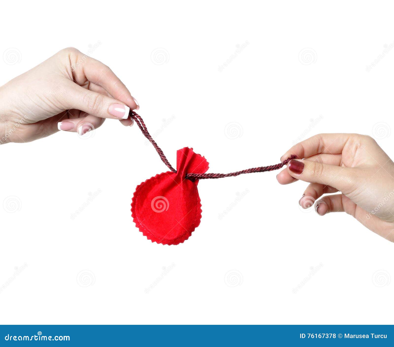 Two Woman Hands Hold Gift Bag Isolated Stock Photo - Image of fancy ...