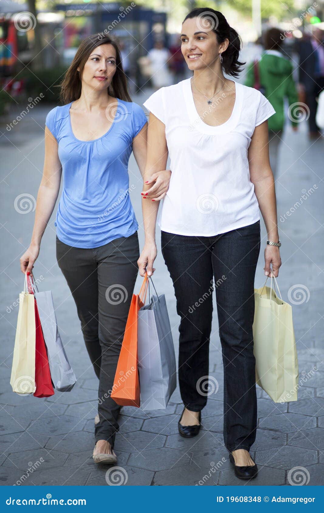 Two woman shopping stock photo. Image of girl, lifestyle - 19608348