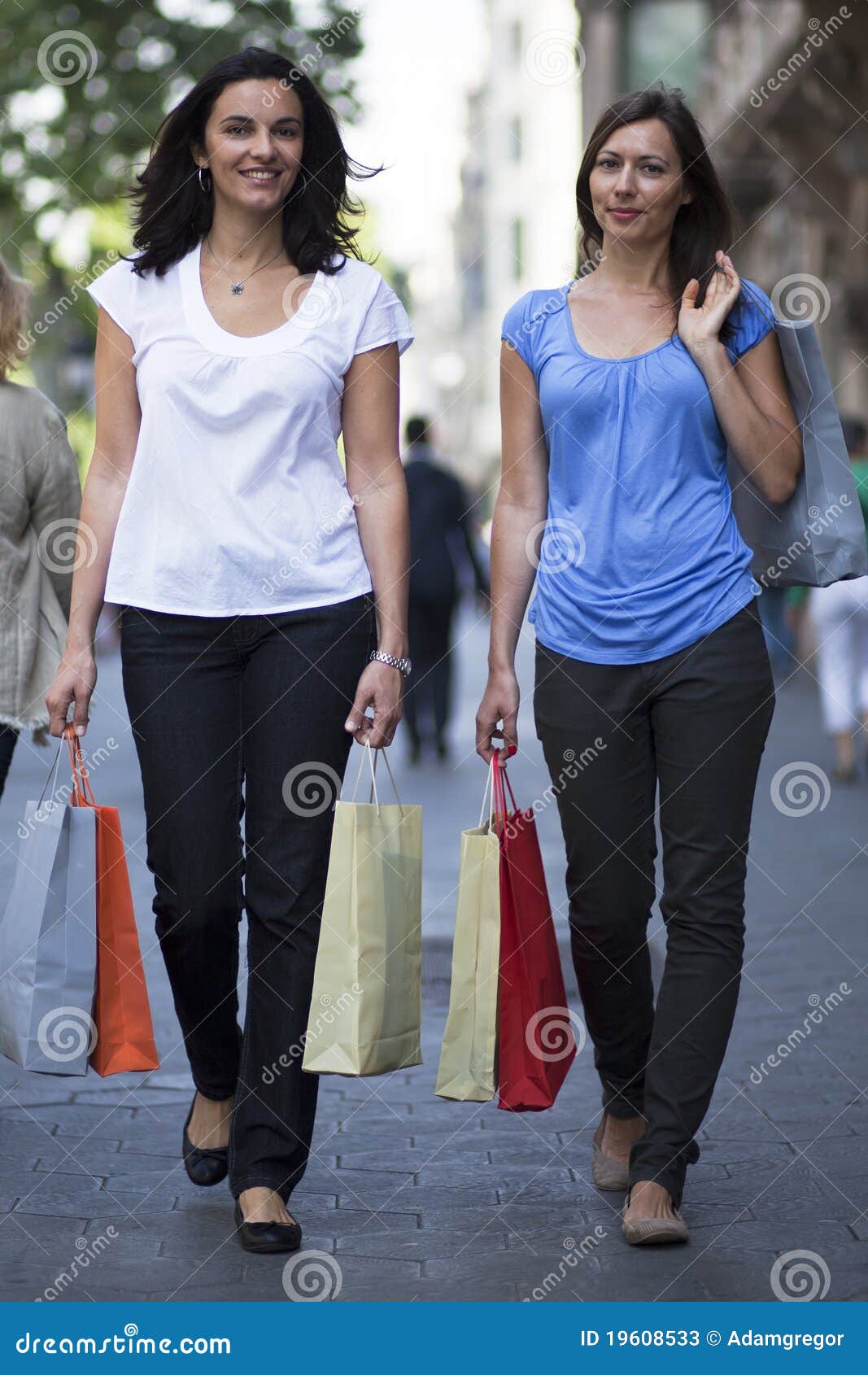 Two woman shopping stock image. Image of shopper, female - 19608533