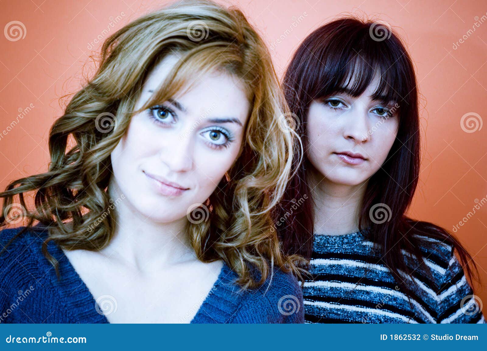 Two Women stock photo. Image of adult, brunette, determined - 1862532