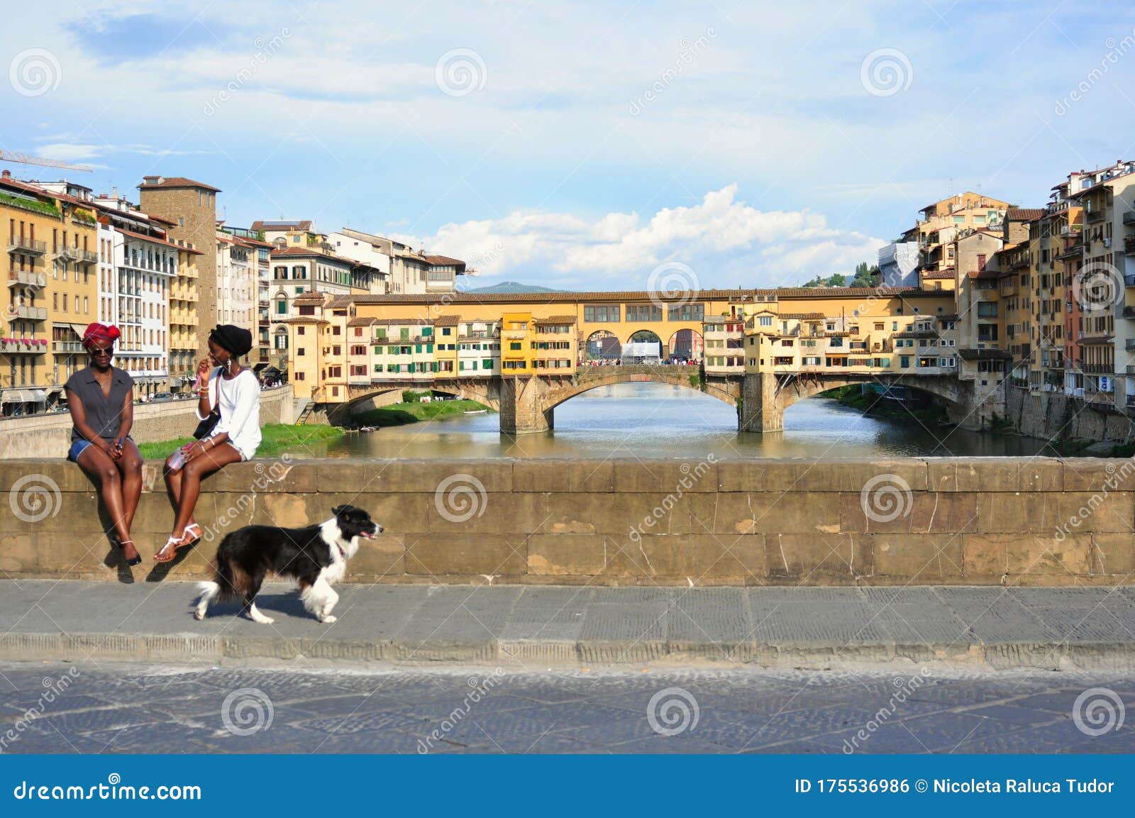 African American Tourists in Florence Italy Enjoying the Ponte Vecchio ... African American Tourists in Florence Italy Enjoying the Ponte Vecchio ...