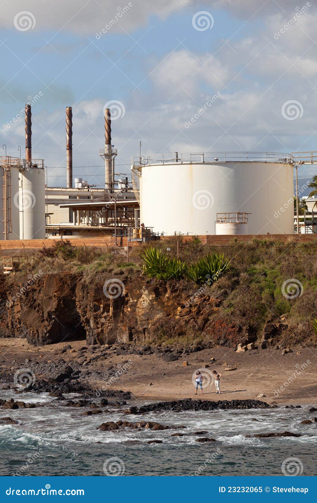 Two Women Beachcomb on Glass Beach Stock Image - Image of fragments ...