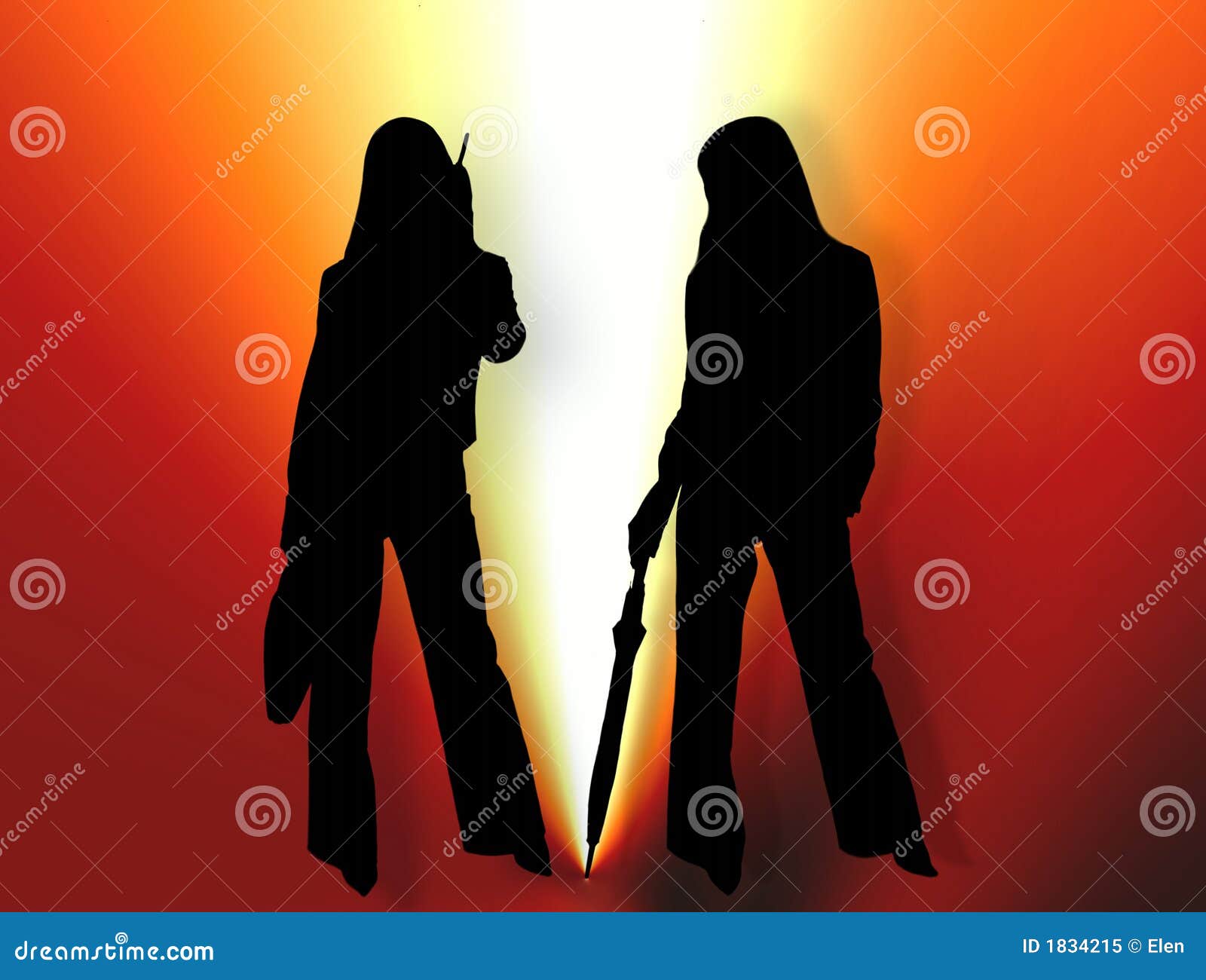 Two Women Bright Light Stock Illustrations – 208 Two Women Bright Light ...
