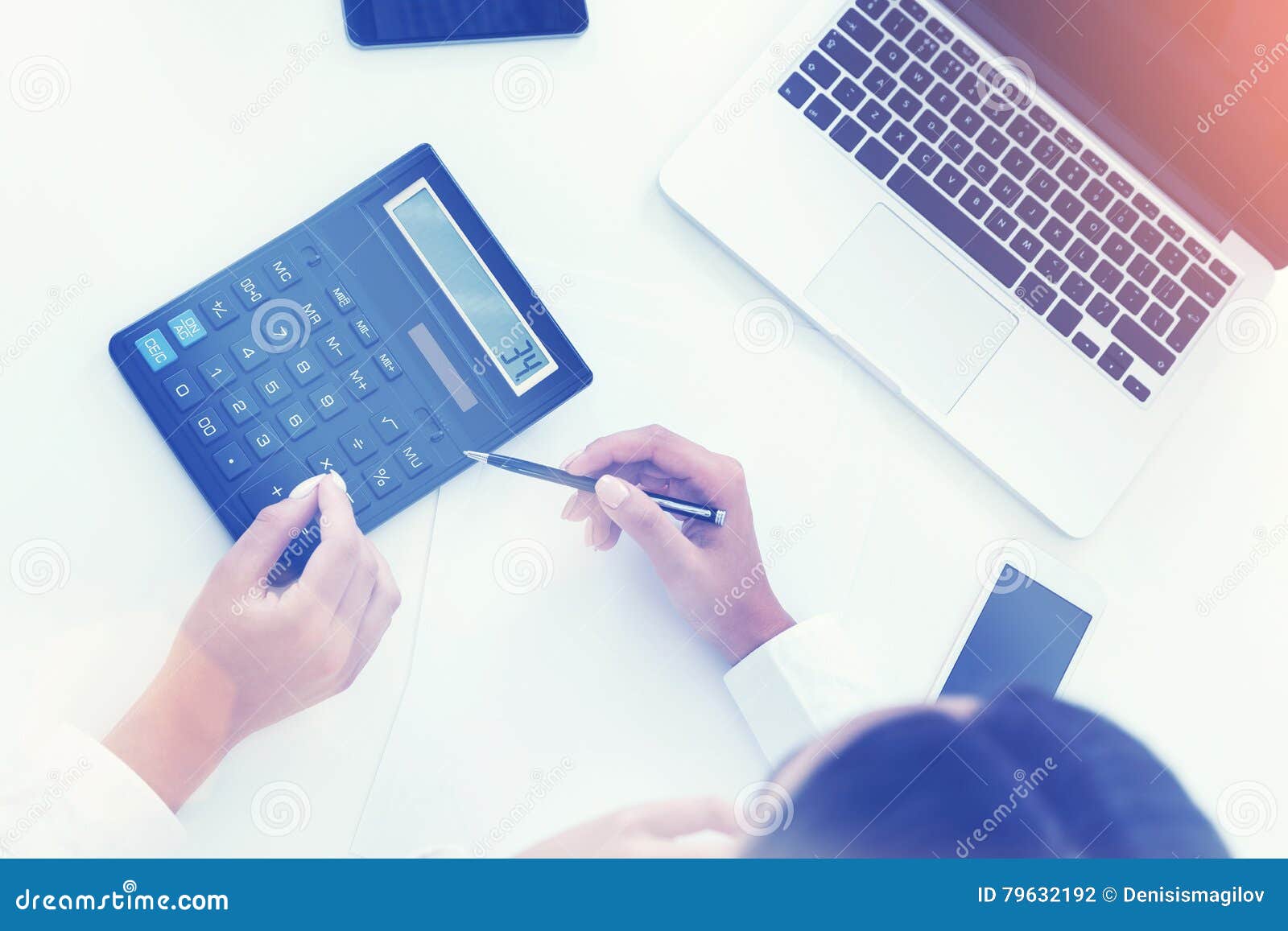 Two women calculating stock photo. Image of plan, balance - 79632192