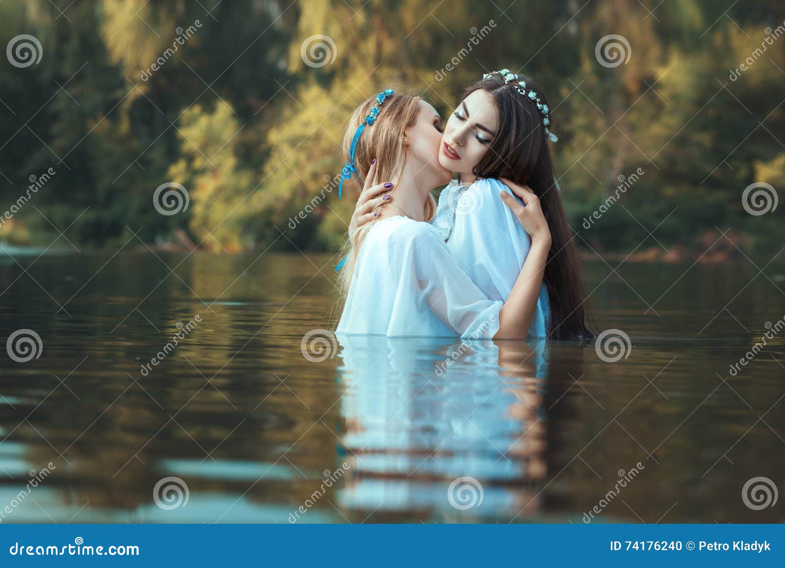 Two Women Caress Each Other. Stock Photo - Image of natural, canoodle ...
