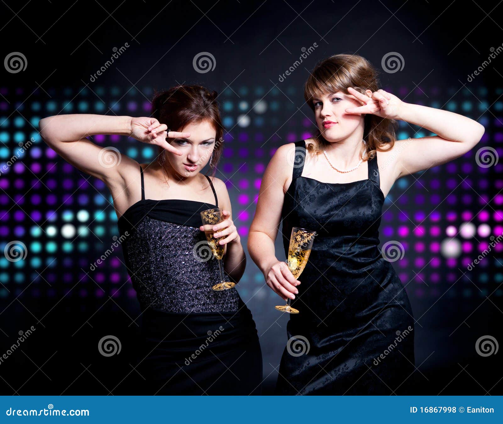 Two women dancing stock photo. Image of beautiful, model - 16867998