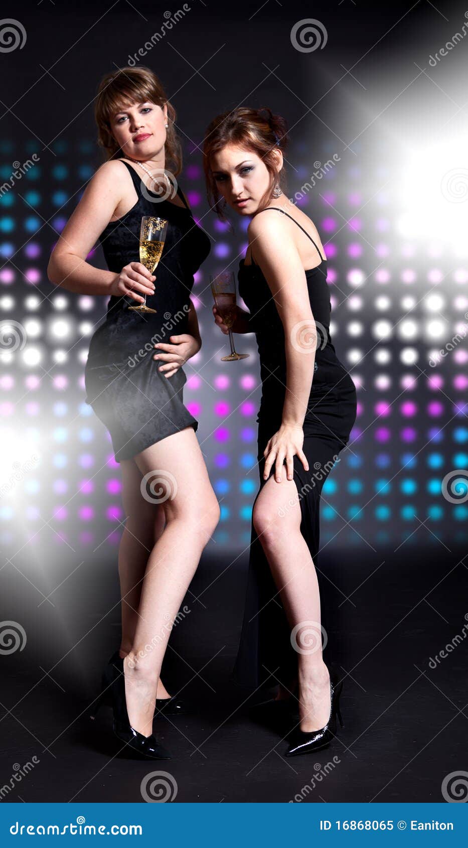 Two women dancing stock image. Image of happy, blonde - 16868065